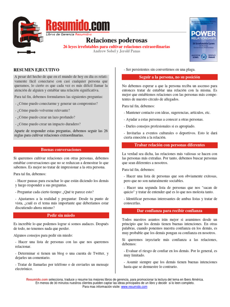 Andrew Sobel - Relaciones Poderosas | PDF | Derechos de autor