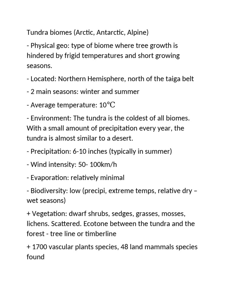 Tundra biomes | PDF