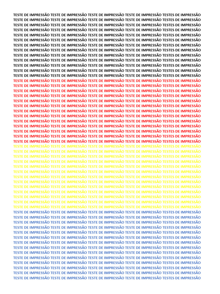 Teste de Impressão Colorida Epson | PDF