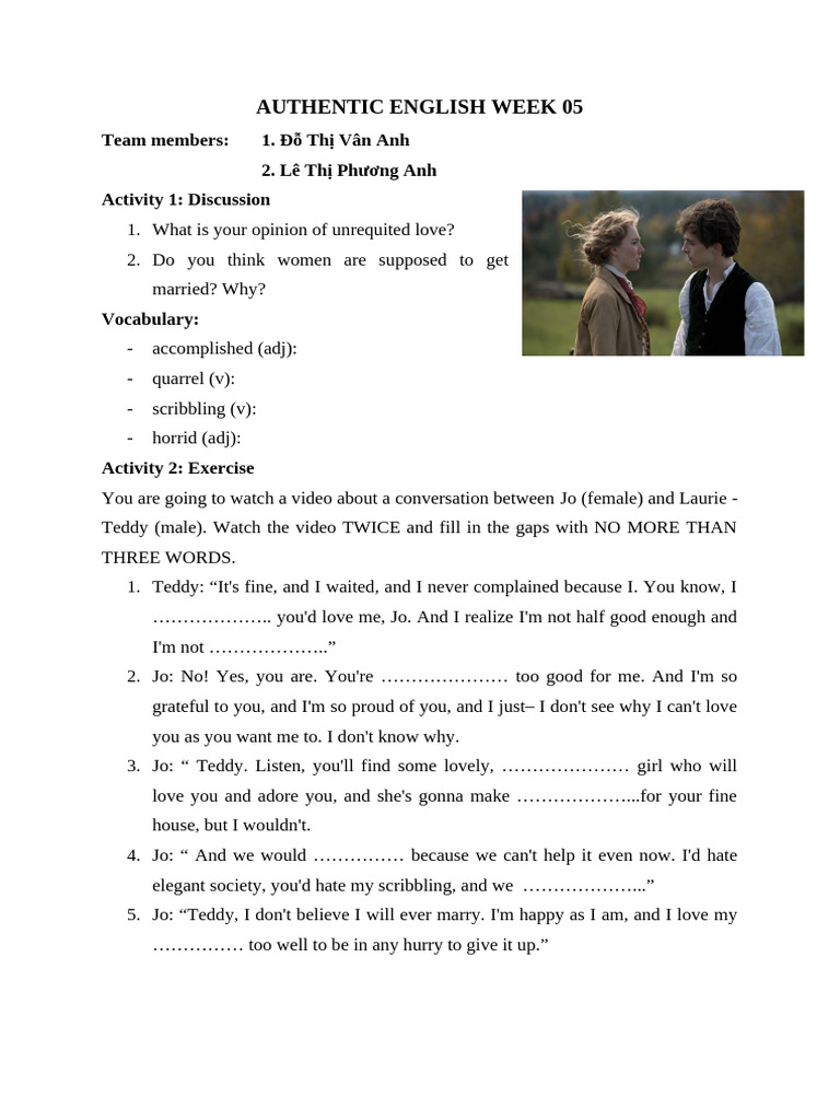 Authentic English week 5 | PDF
