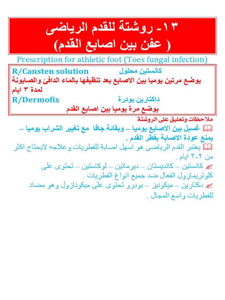 Prescription For Athletic Foot (Toes Fungal Infection) : R/Cansten ...