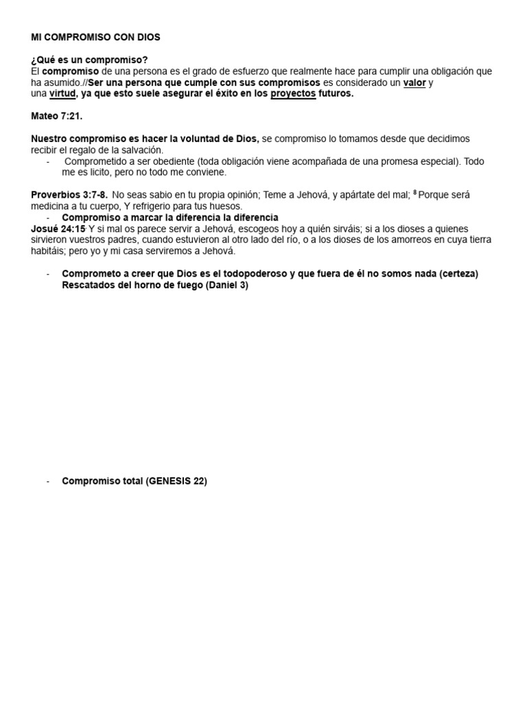 Mi Compromiso Con Dios | PDF | Abrahán