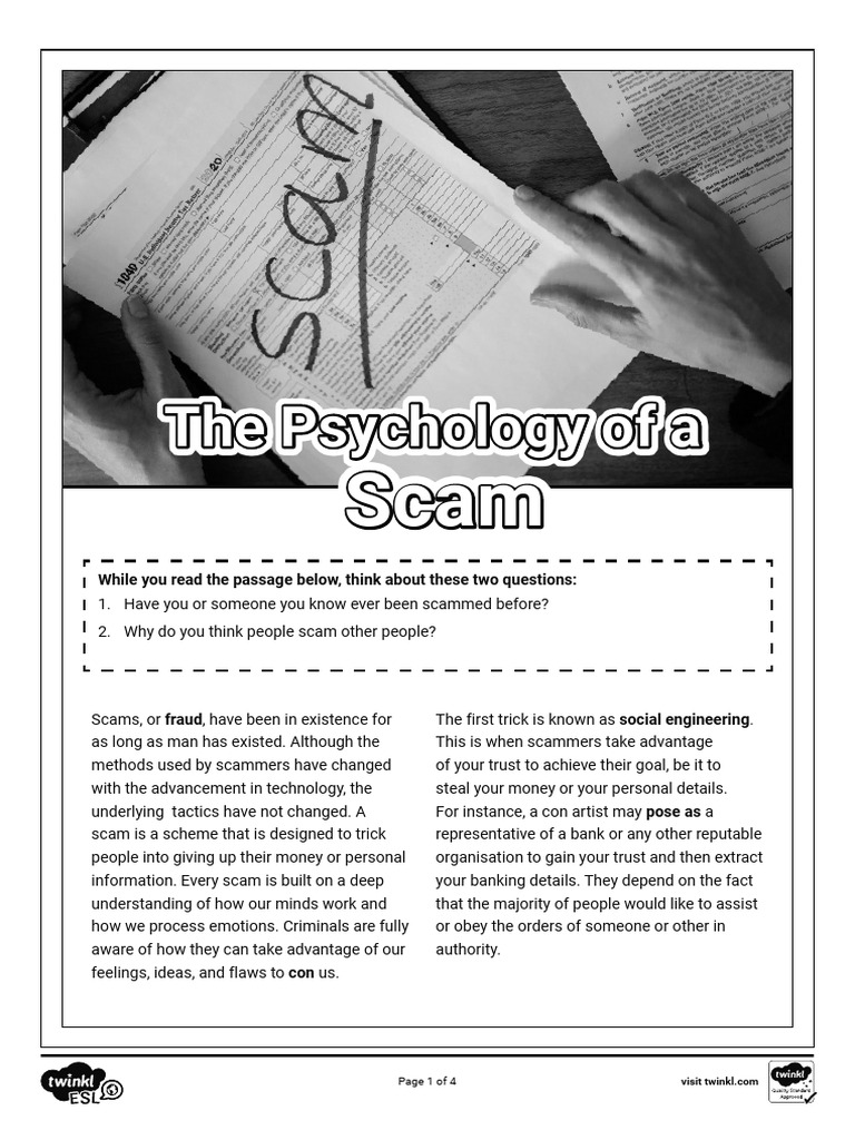 T 1725275950b The Psychology of A Scam Reading Comprehension Adults b1 ...