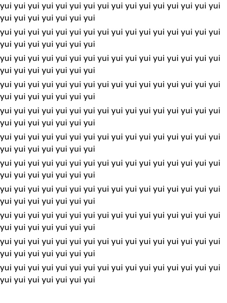 Yui Repetition Analysis | PDF