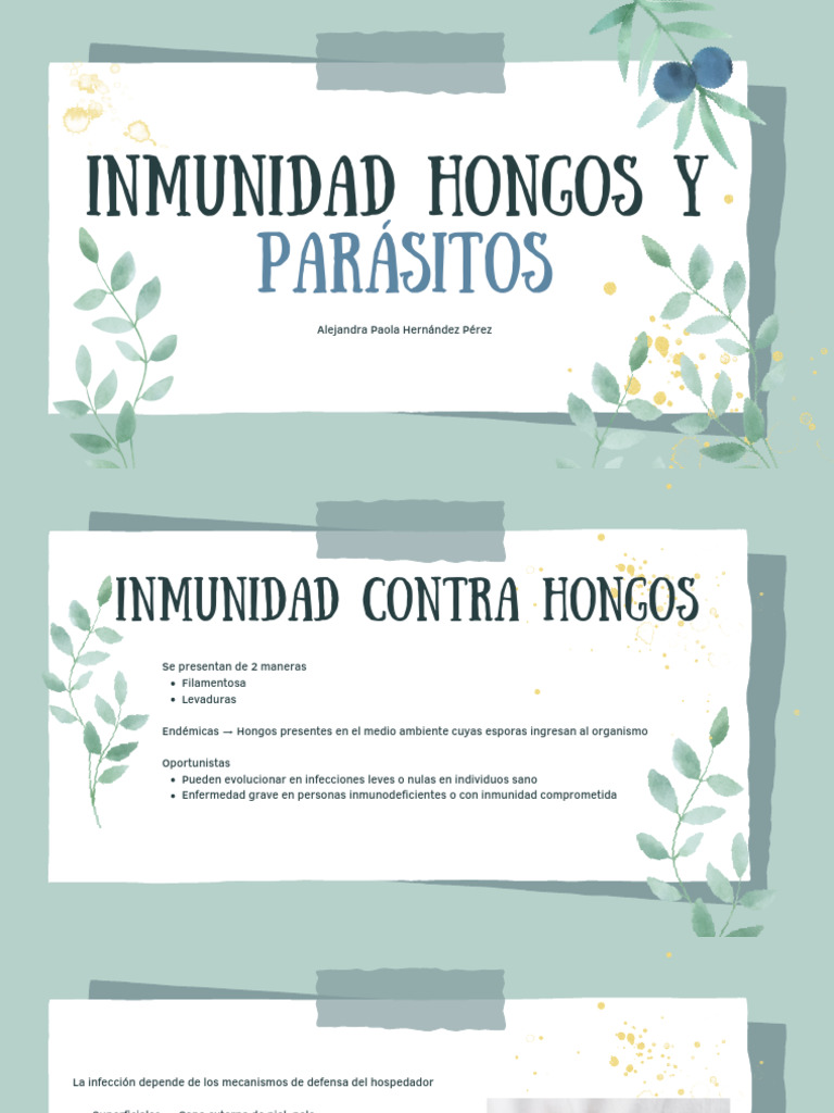 Inmunidad Contra Hongos y Parásitos | PDF | Sistema inmune | Inflamación