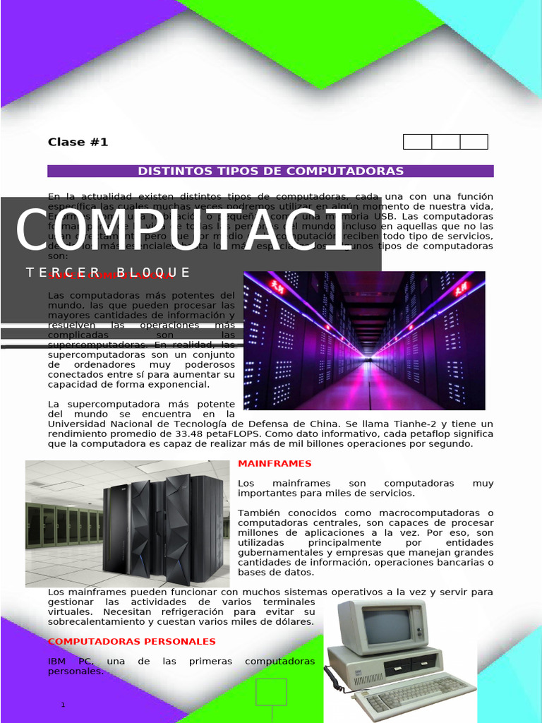 Tipos de Computadoras y Monitores | PDF | Ordenador portátil | Monitor ...