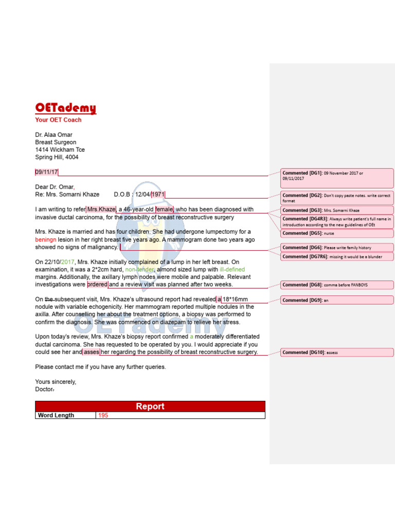 OETademy Letter 162 | PDF | Breast Cancer | Clinical Medicine