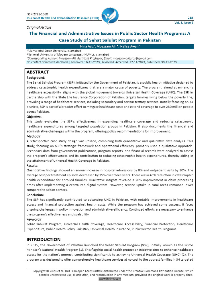 32 JHRR 3-2 104 The Financial and Administrative Issues in Public ...