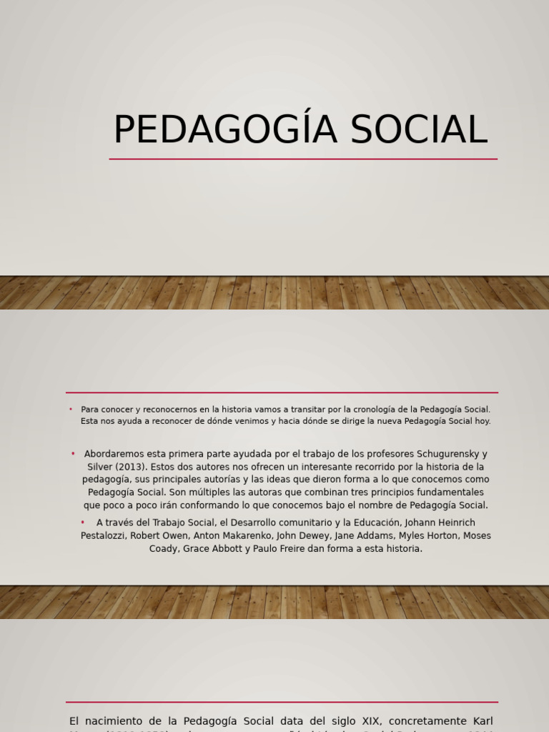Historia y Evolución de la Pedagogía Social | PDF | Pedagogía | Sociedad
