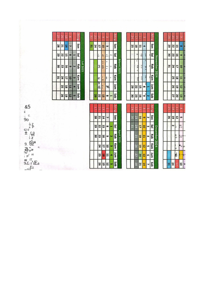 Kalender Pendidikan Kampar Tp. 2024-2025-1 | PDF