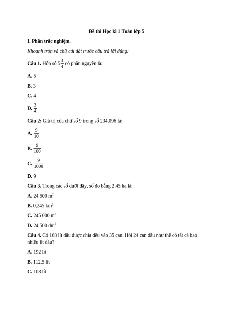 toán 5 - kntt | PDF
