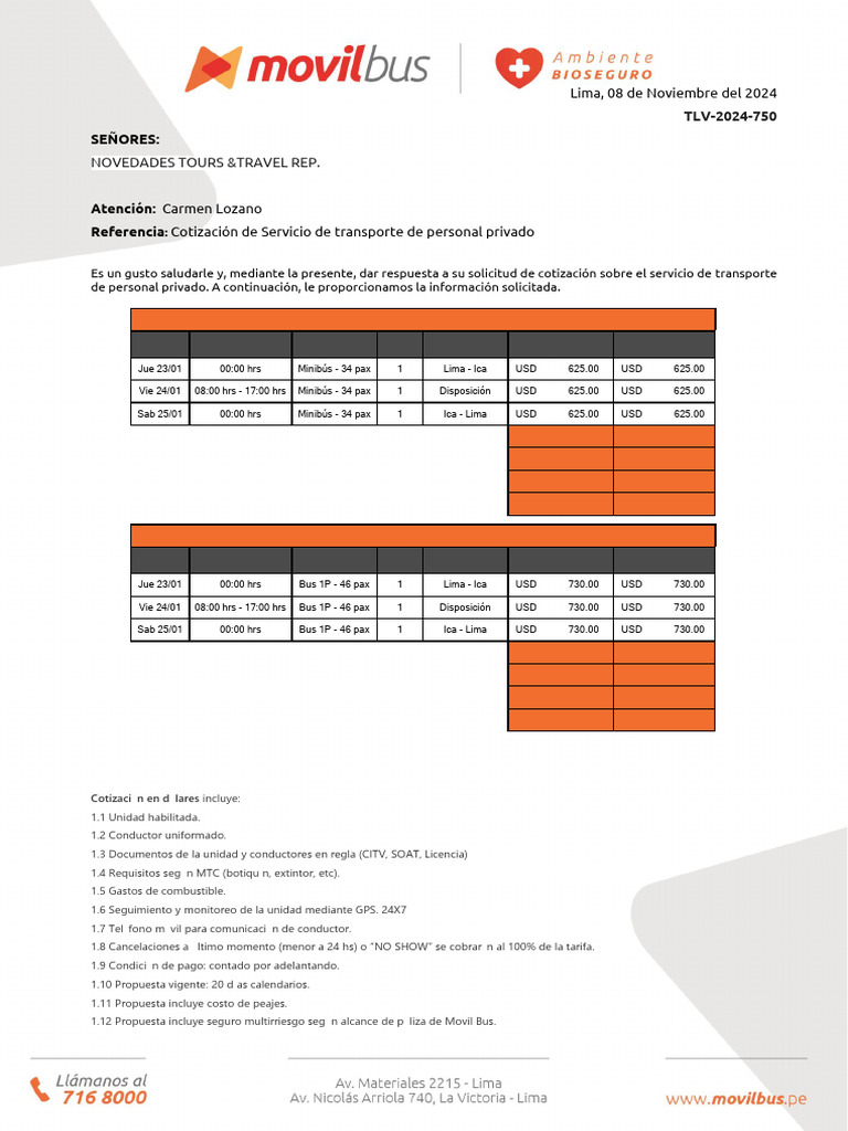TLV-2024-750_NOVEDADES TOURS &TRAVEL REP. | PDF