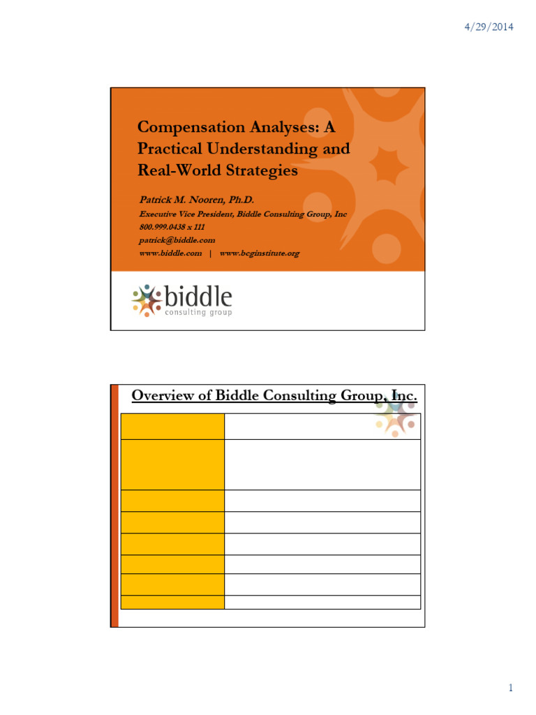 Compensation Analyses - A Practical Understanding | PDF | Regression Analysis