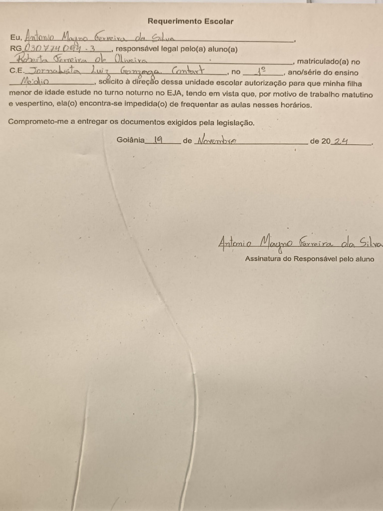 Requerimento Escolar | PDF