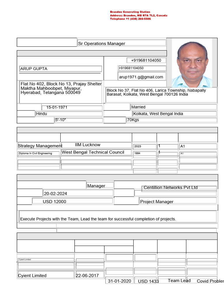 Brandon Generating Station Application Fomr | PDF