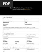 New India Motor Claim Intimation Form | PDF