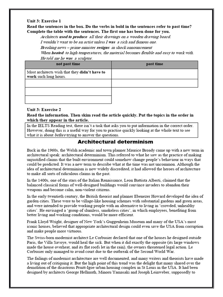 Unit 3 - Reading | PDF | Urban Sprawl | International English Language ...
