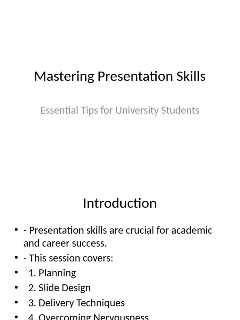 Essential Presentation Tips for Students | PDF