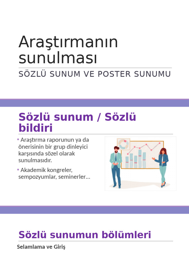 Araştırmanın Sunulması - Sözlü Sunum Ve Poster Sunumu | PDF