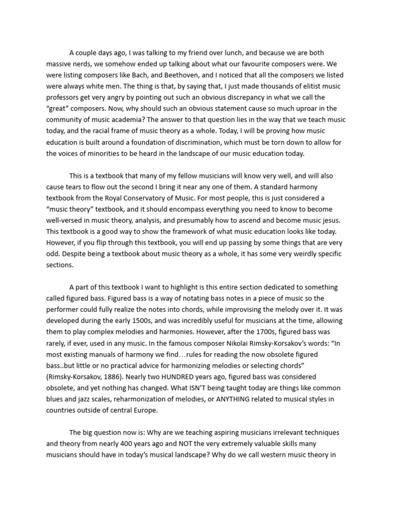 Billan Liao - Persuasive Speech - Script | PDF | Music Theory | Chord (Music)