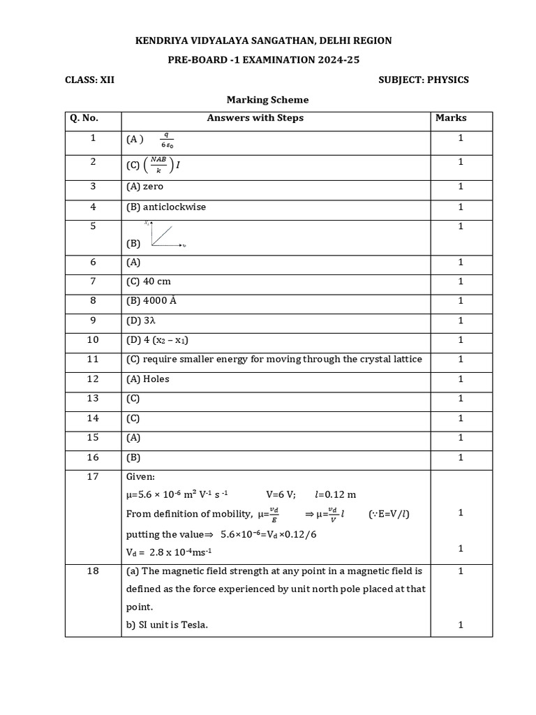 Pb1 Ms Physics Xii Set 2 | PDF | Electronvolt | P–N Junction