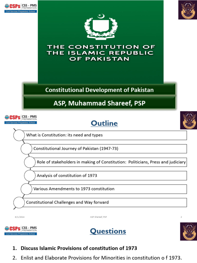 Constitutional Development in Pakistan | PDF | Constitution | Martial Law
