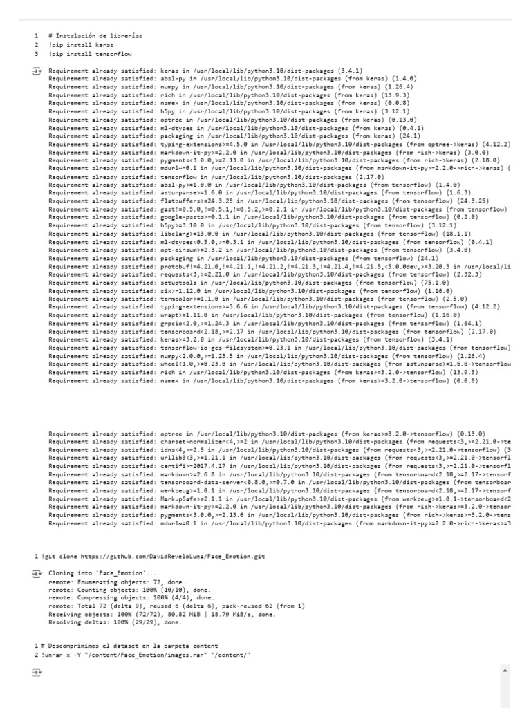 Train Emotion Colab.ipynb - Colab | PDF | Histogram | Computing