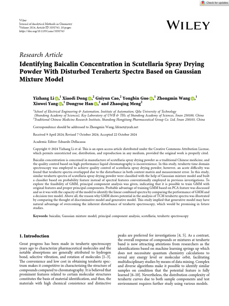 Journal of Analytical Methods in Chemistry - 2024 - Li - Identifying ...