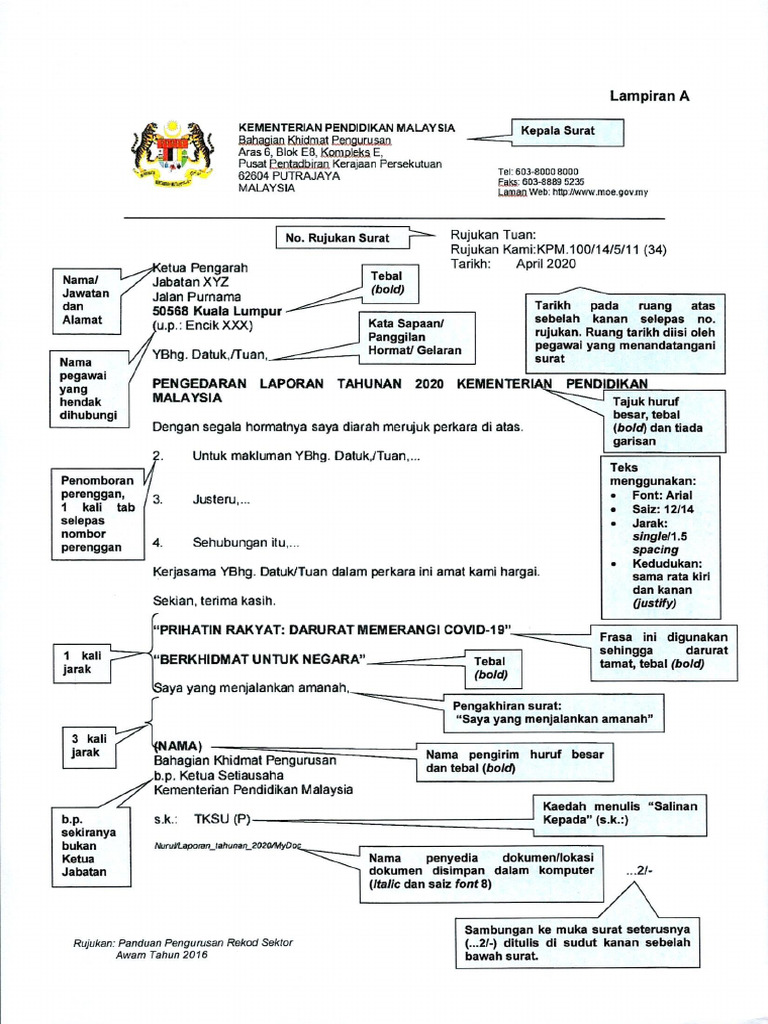 Surat, Minit Bebas & Memo | PDF