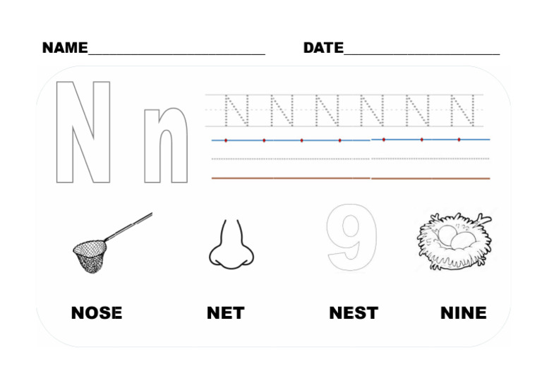 N PHONICS SHEET | PDF