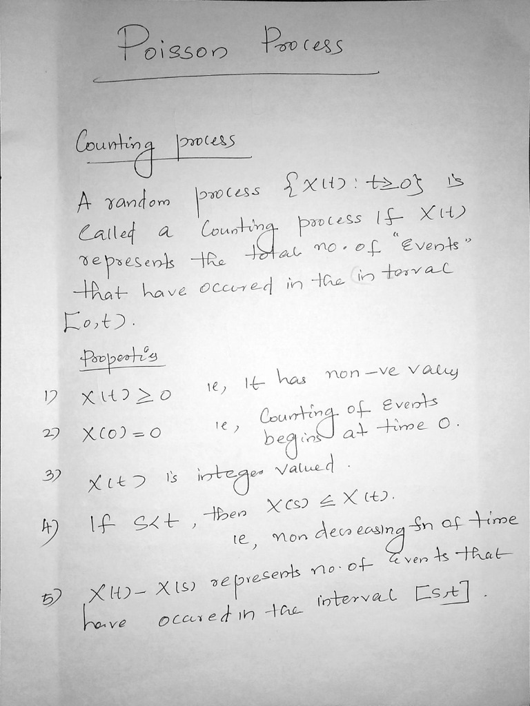 3.4 Poisson Process | PDF