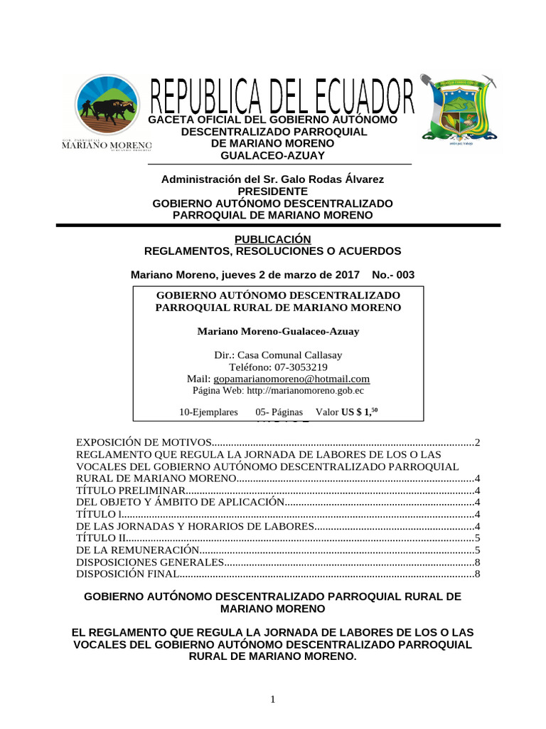 Gaceta # 3 | PDF | Regulación | Derecho laboral