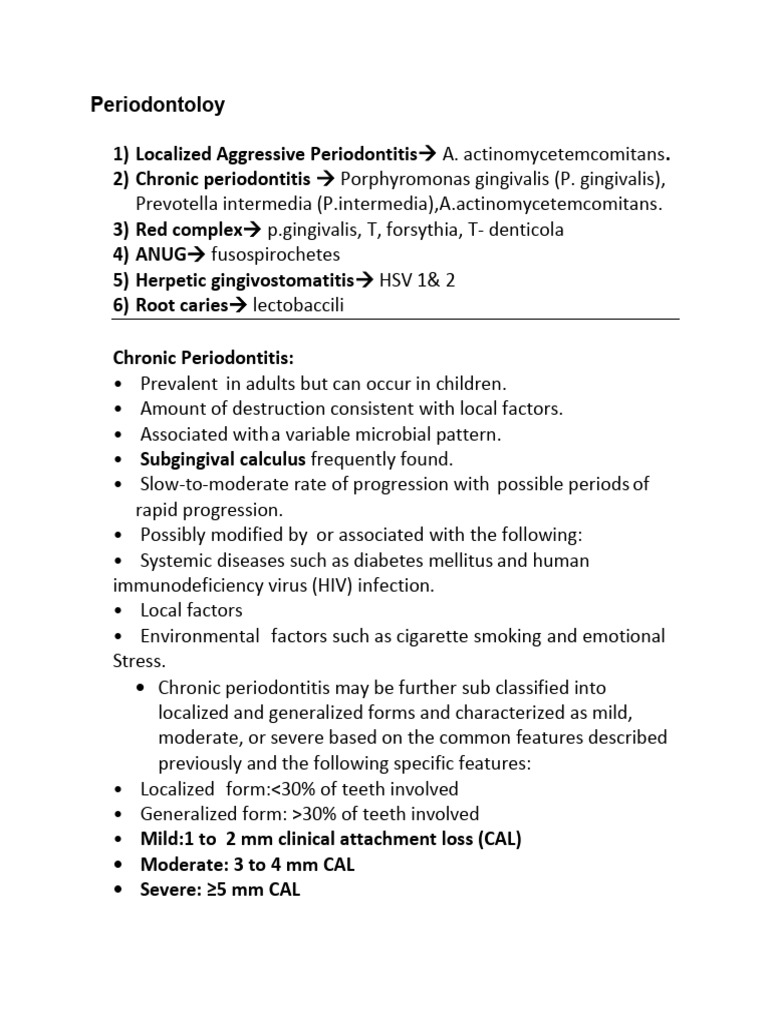 00000129-Perio Key Points 1 | PDF | Clinical Medicine | Medicine