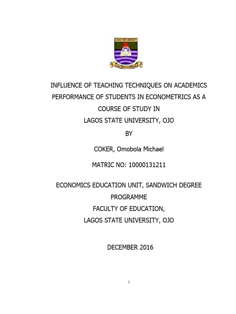Influence of Teaching Techniques On Acad | PDF | Learning | Teaching Method
