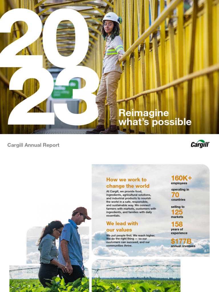 Cargill Annual Report 2023 | PDF | World Food Programme | Food Bank