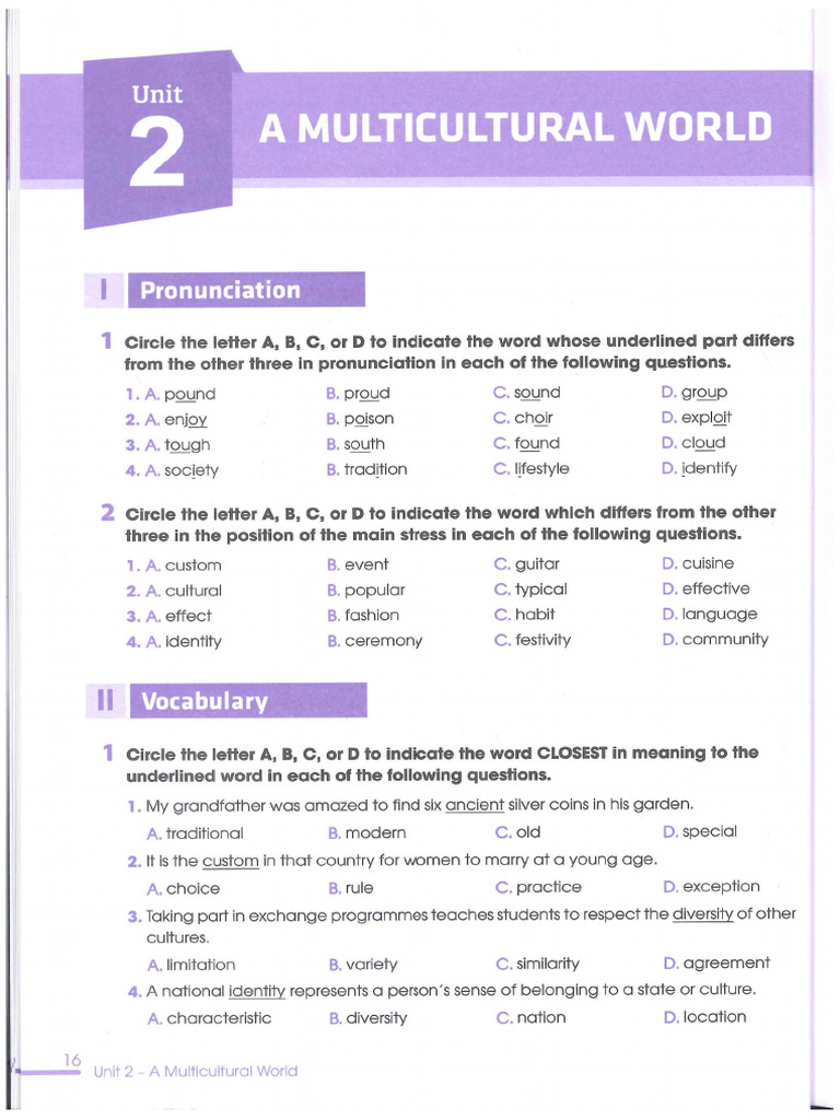 Unit 2 - Workbook | PDF