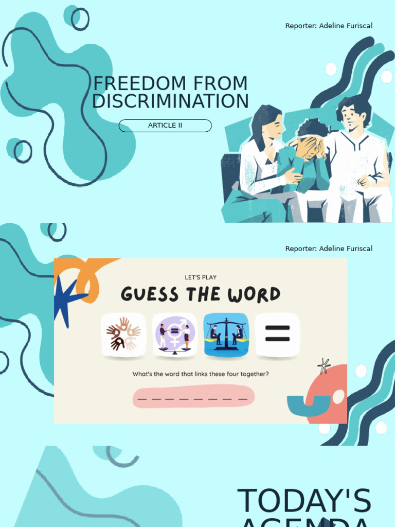 Freedom From Discrimination NSTP Article II | PDF | Discrimination ...