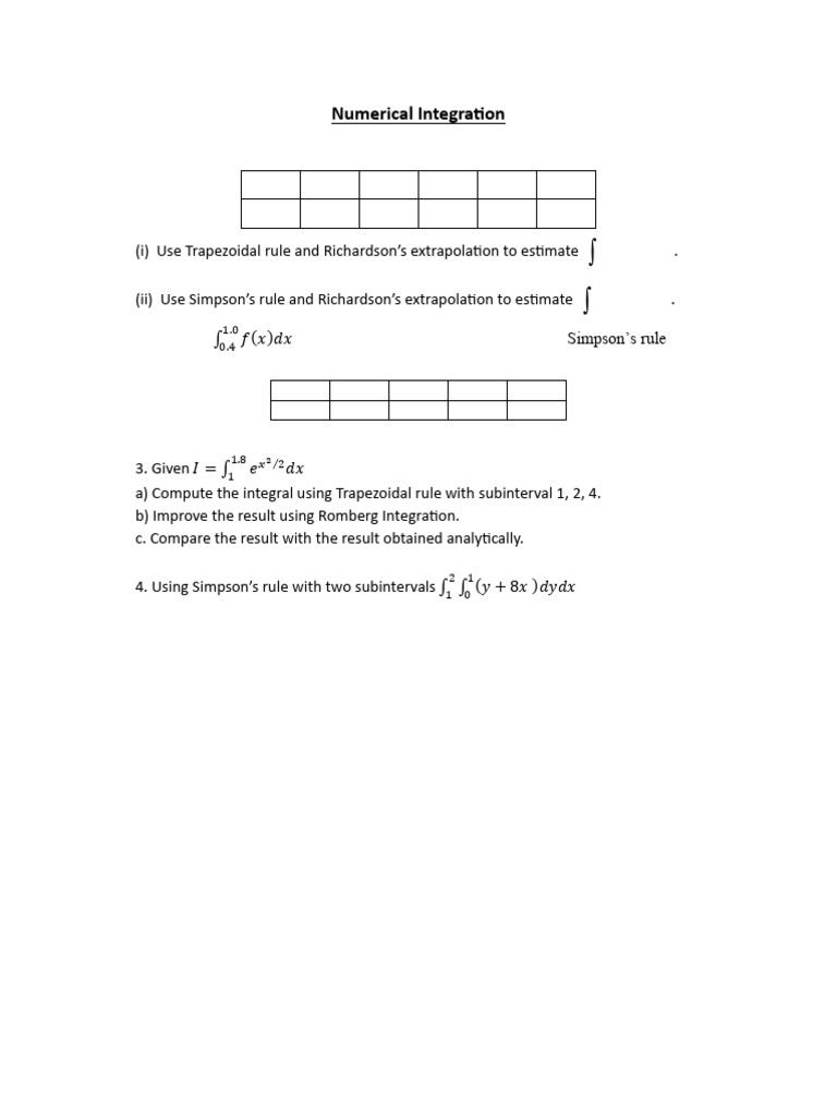 Numerical Integration Techniques Explained | PDF