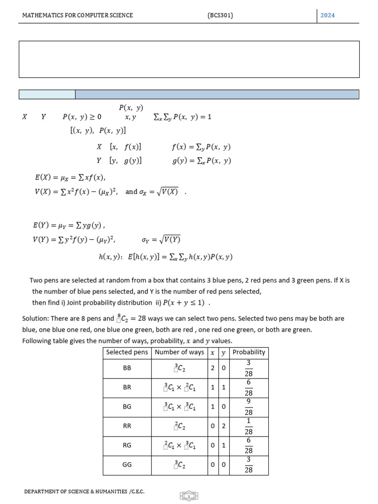 ISO-Module2-BCS301 | PDF | Markov Chain | Matrix (Mathematics)