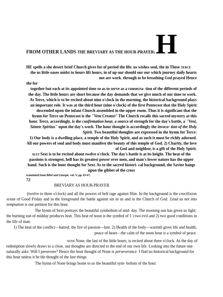 From Other Lands Breviary As Hour Prayer | PDF | Psalms | Prayer