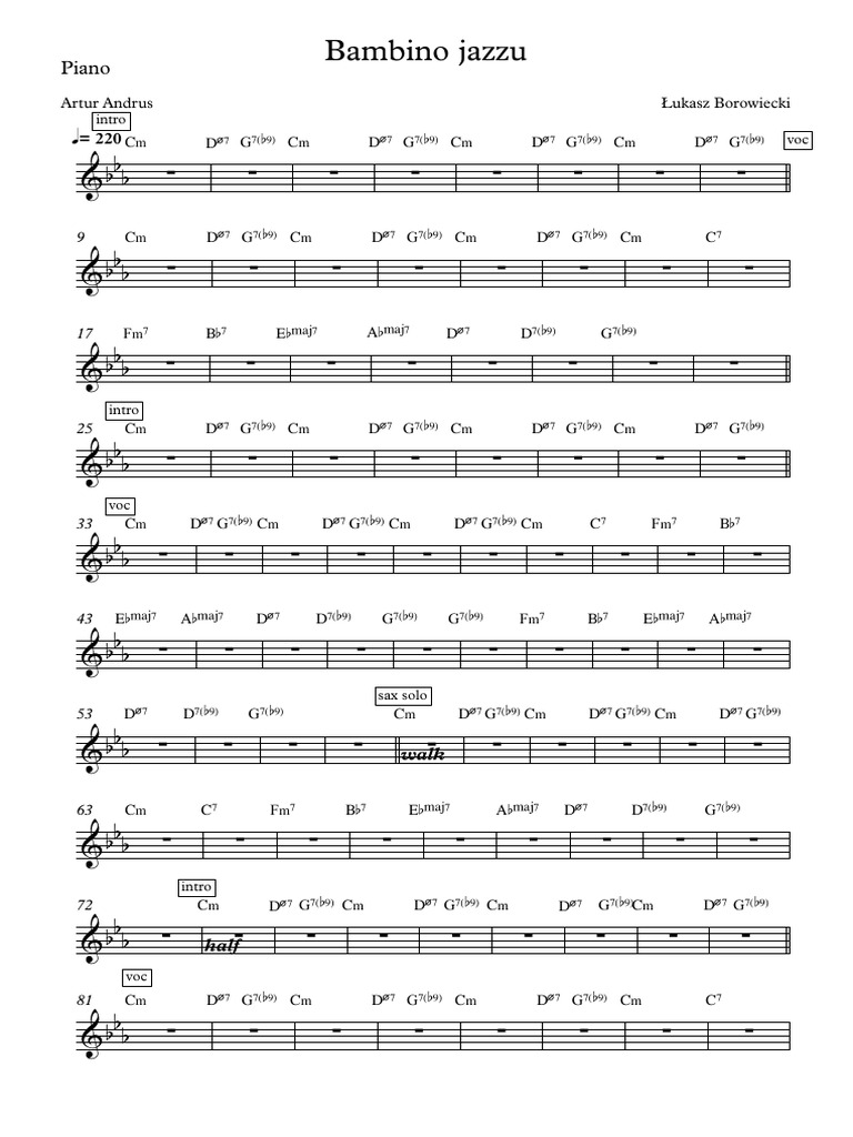 Bambino Jazzu - Piano OK | PDF