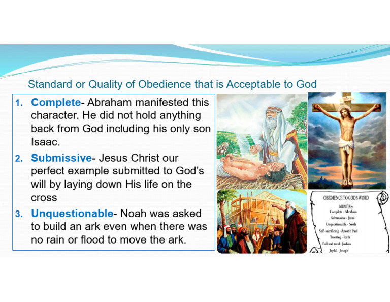 Biblical Obedience Examples | PDF