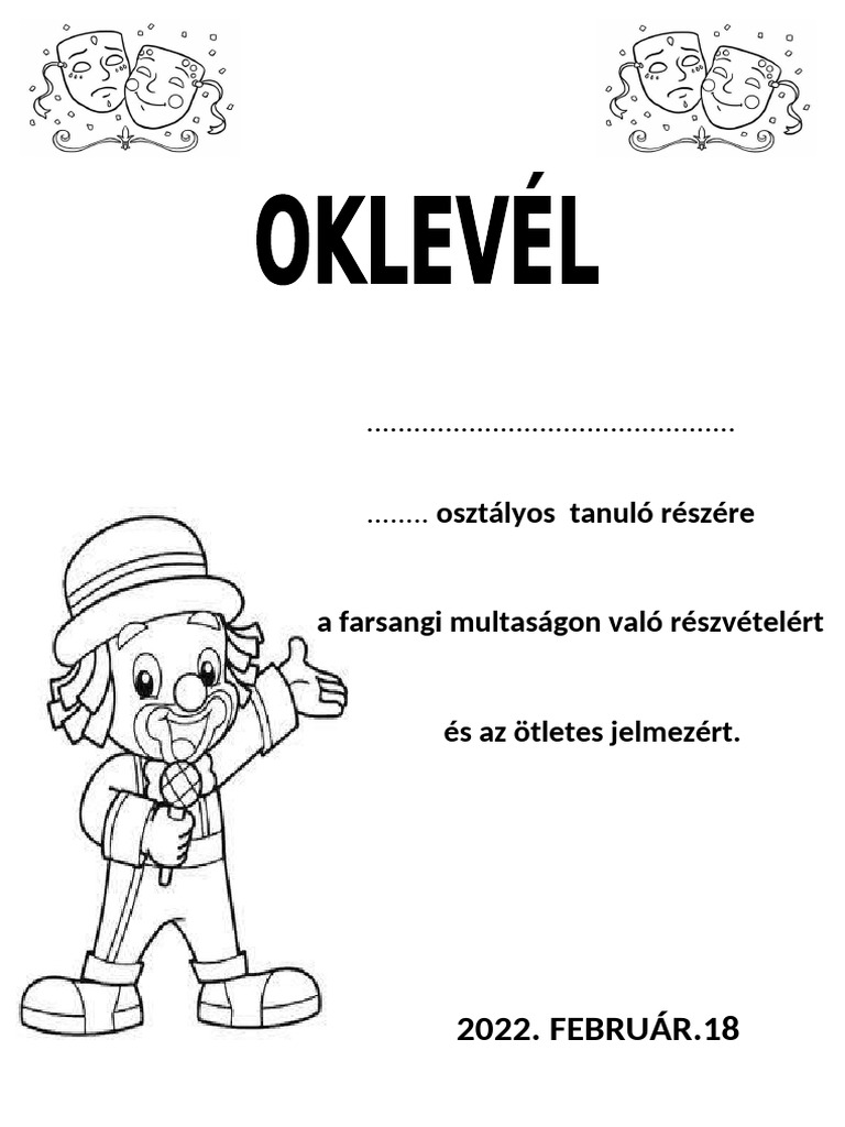 Oklevel Farsang | PDF