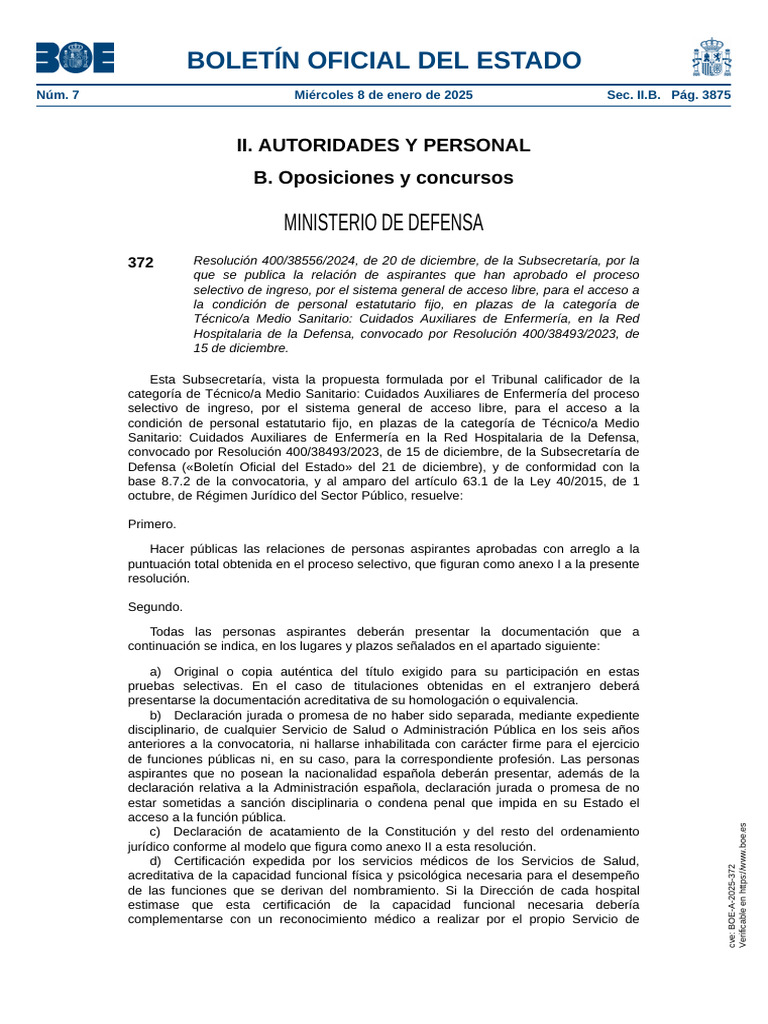 BOE-A-2025-372 | PDF | Ciencias Políticas | Gobierno