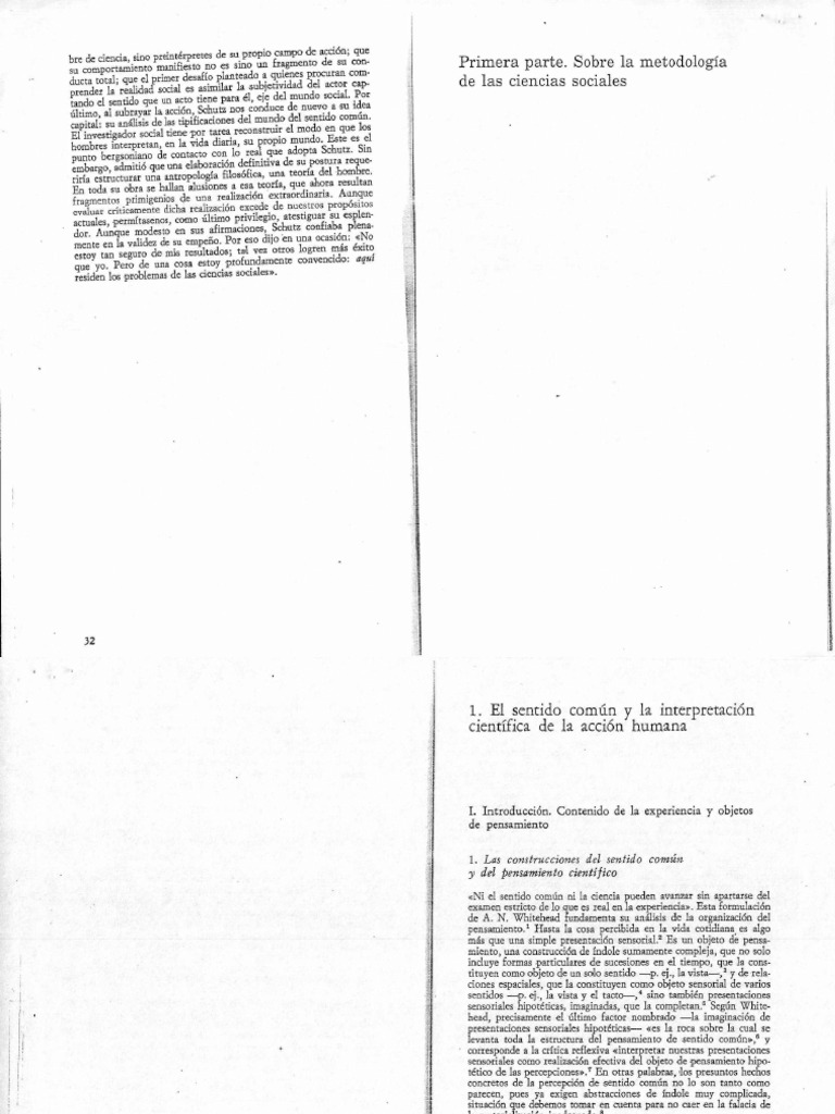 Alfred Schütz (Texto 3) | PDF | Pensamiento | Conocimiento