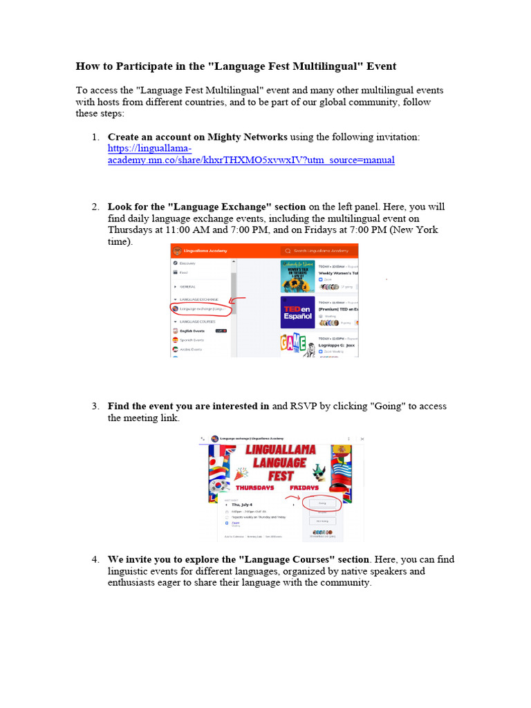 Join the Language Fest Multilingual Event | PDF