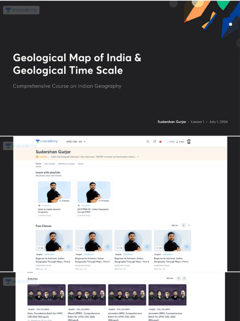 Geological Map of India Geological Time Scale No Anno | PDF