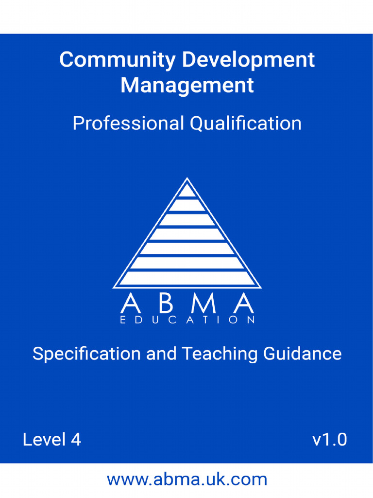 Professional Community Development Management - Level 4 Diploma | PDF ...