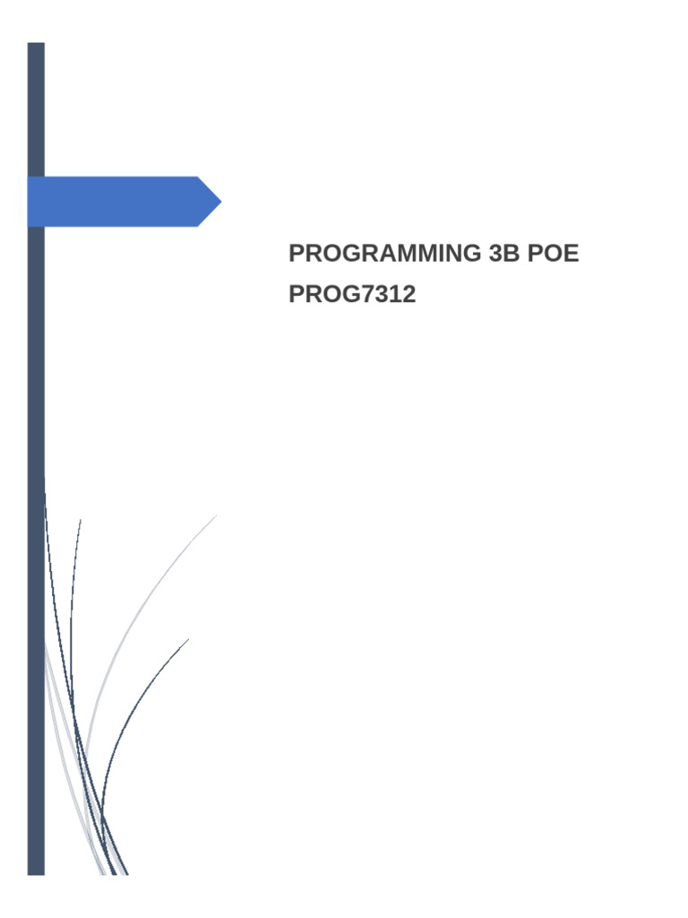 Kesteriteta ST10081800 Prog7312 Poe1 | PDF | Engineering | Physics