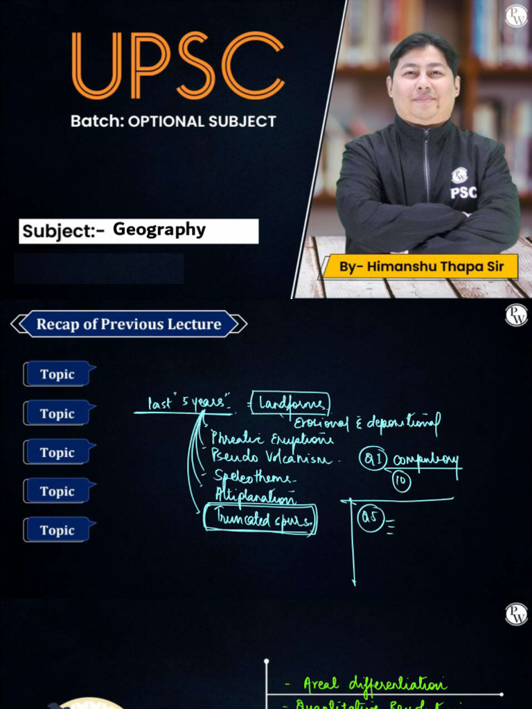 Geography - Areal Differentiation - Class Notes | PDF